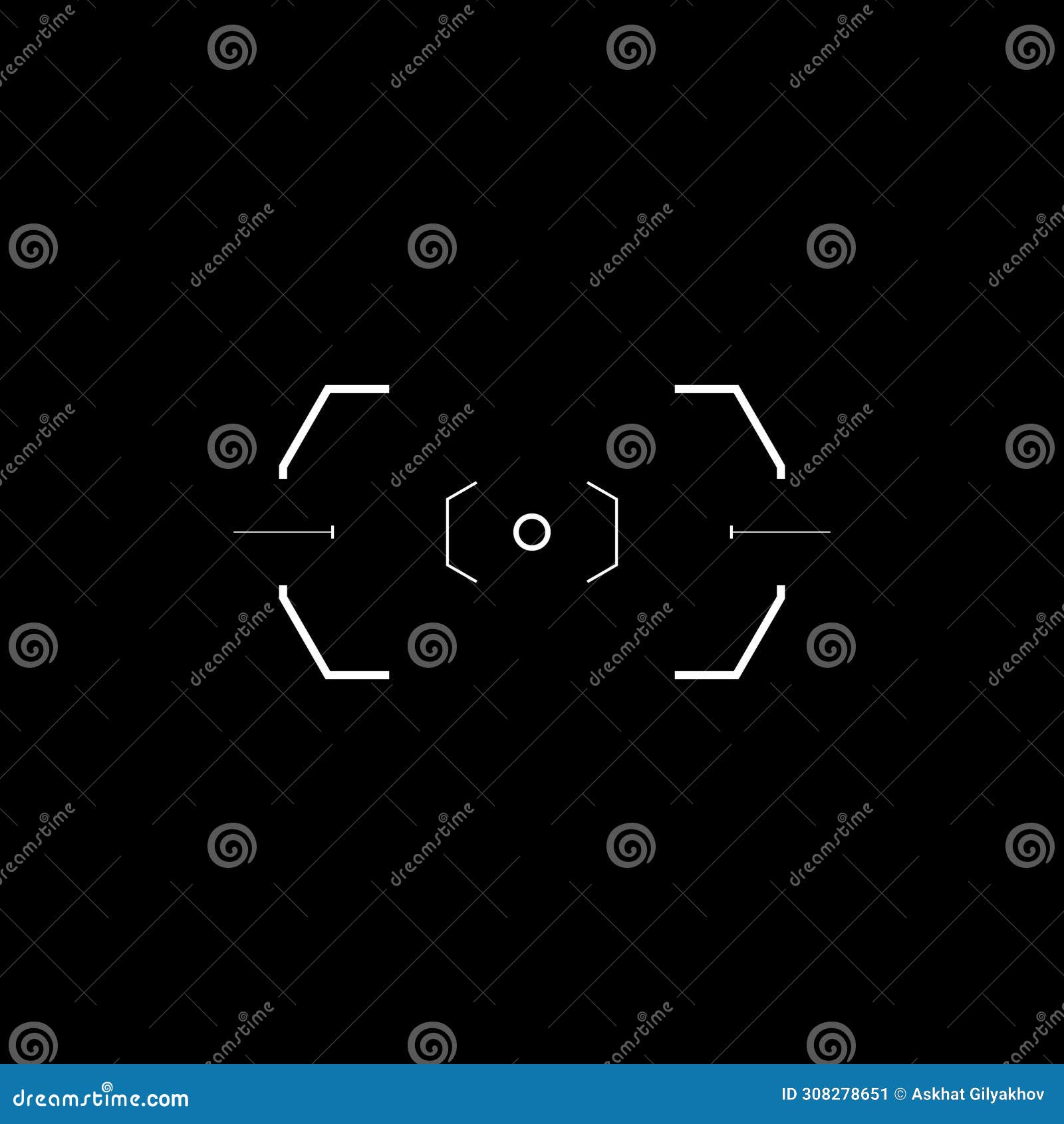 Cyberpunk Aim, Tech Style Target, HUD Sight Stock Vector - Illustration ...