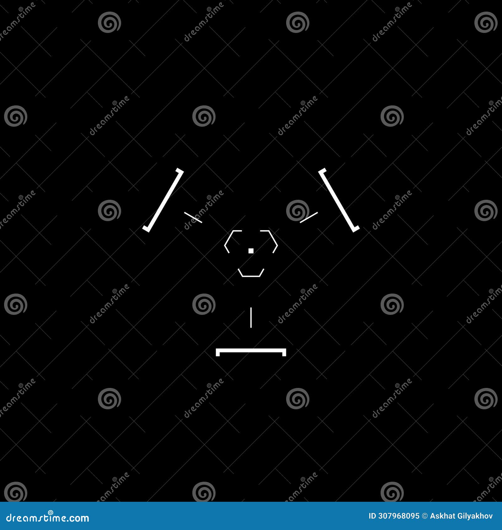Cyberpunk Aim, Tech Style Target, HUD Triangle Sight Stock Vector ...