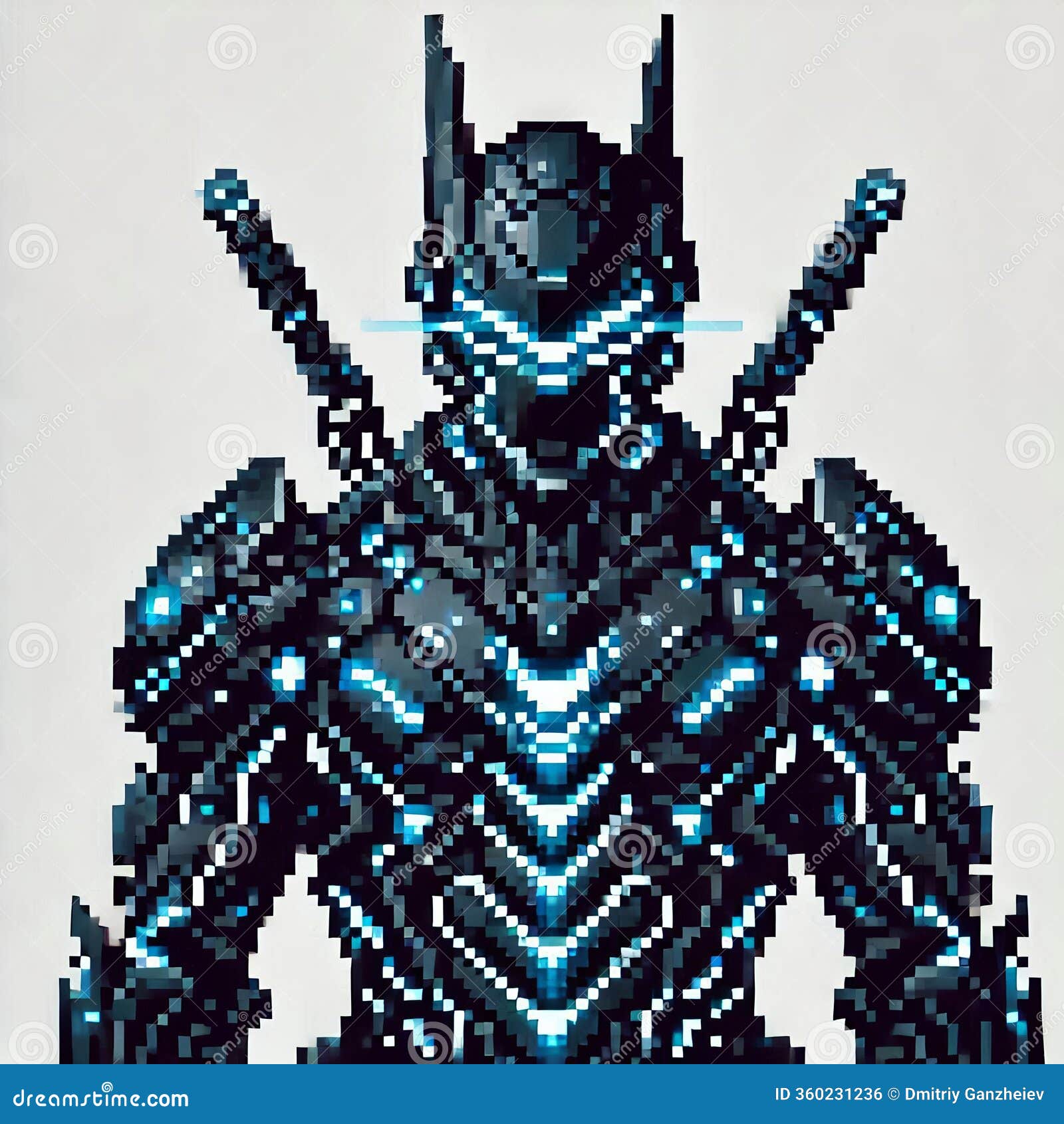 A Pixelated Cyberpunk City Street At Night, With Neon Signs And People ...