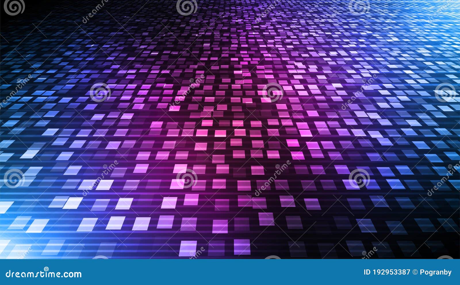 Cyberpunk Background. Perspective Rectangle Pattern. Pink Blue Gradient ...