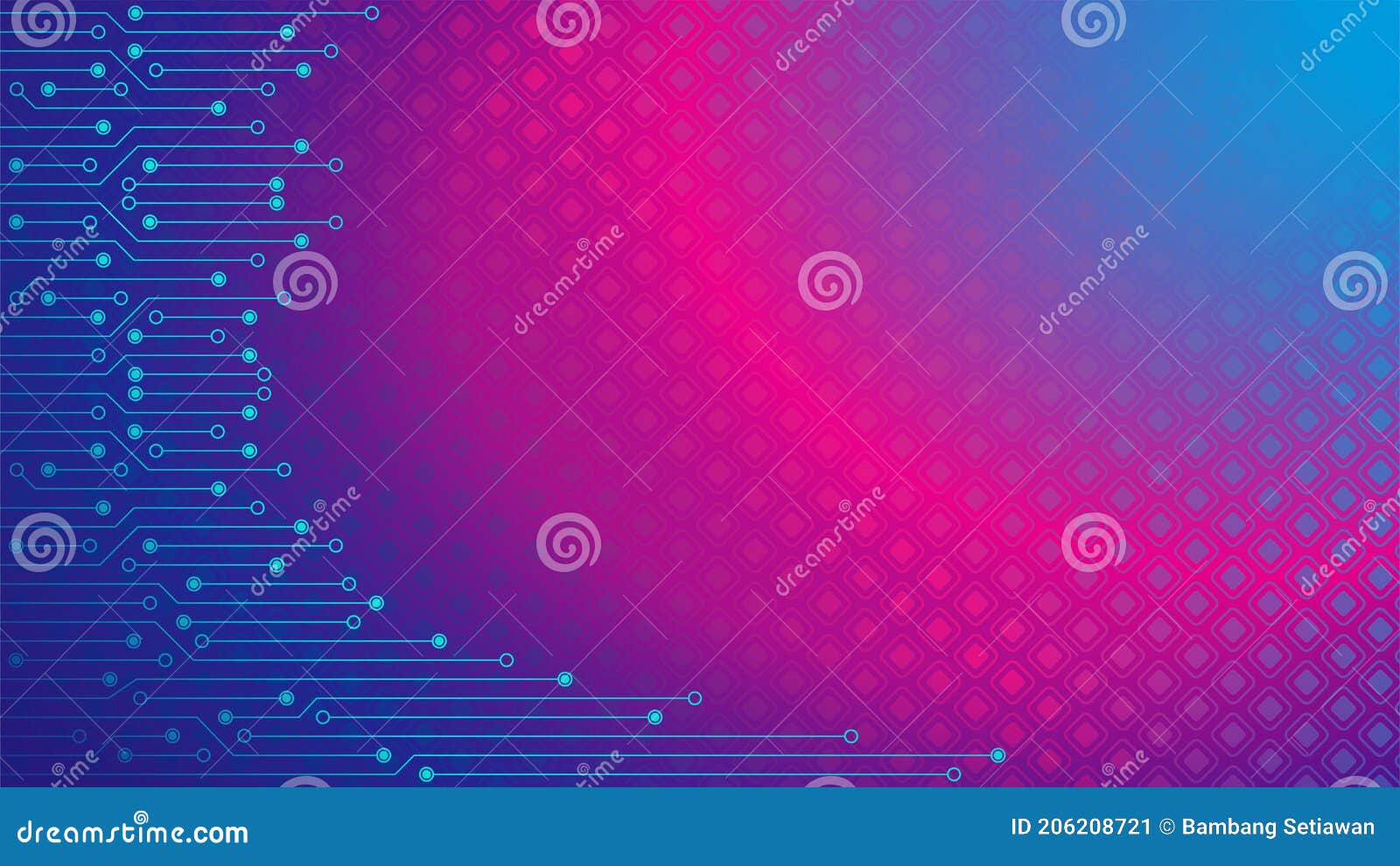 Cyberpunk Circuit Board Background Design Template. Abstract Technology ...