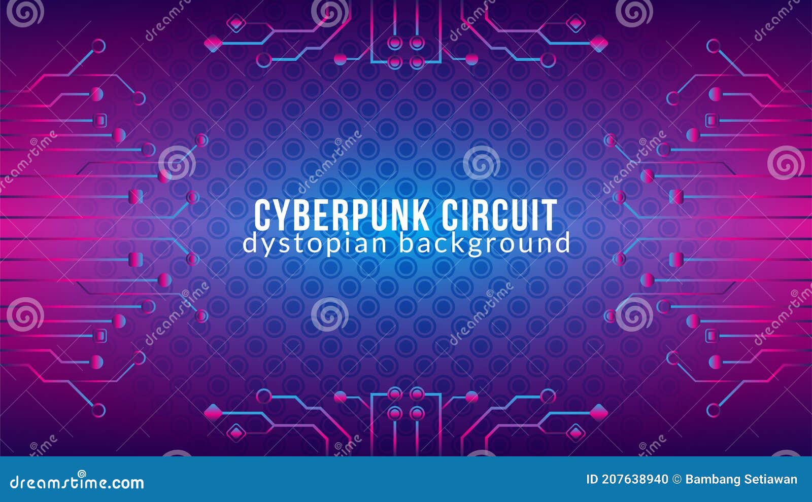 Cyberpunk Circuit with Reptile Skin Pattern. Dystopian Electronic Tree ...