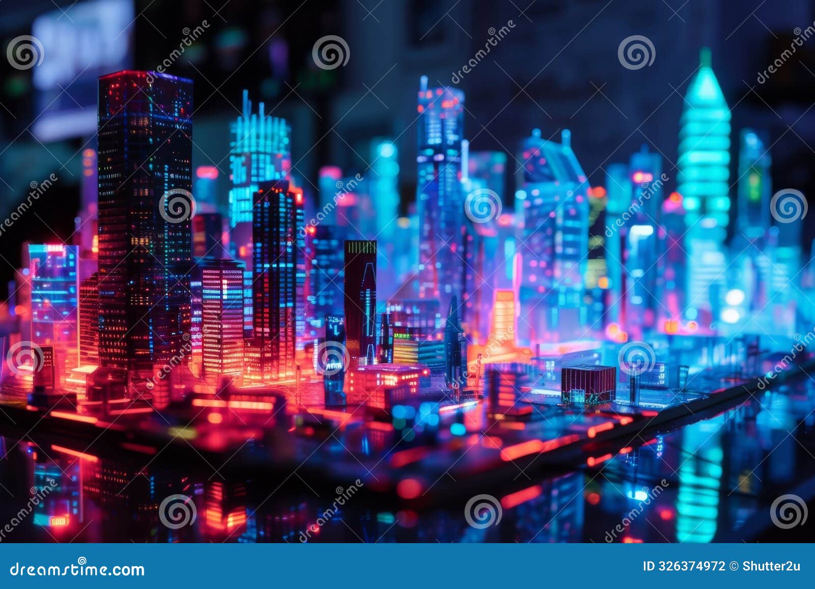 Cyberpunk Cityscape, Where Neon-soaked Streets Meet Futuristic ...
