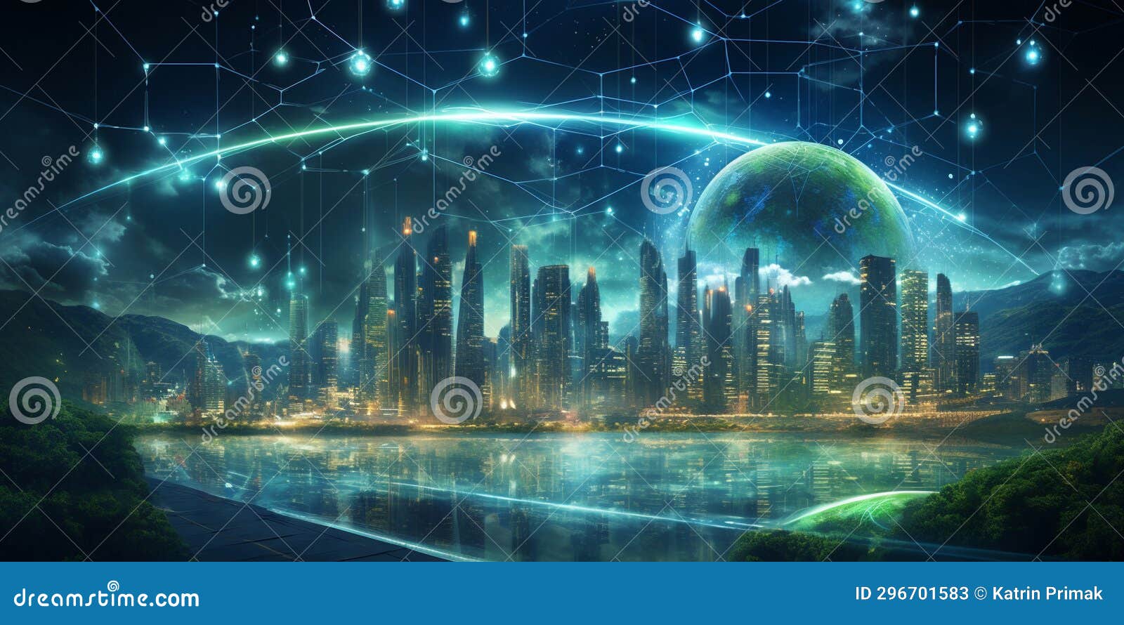 Cyberpunk Future World, Neural Networks, Meta-universe, Robots ... Cyberpunk Future World, Neural Networks, Meta-universe, Robots ...