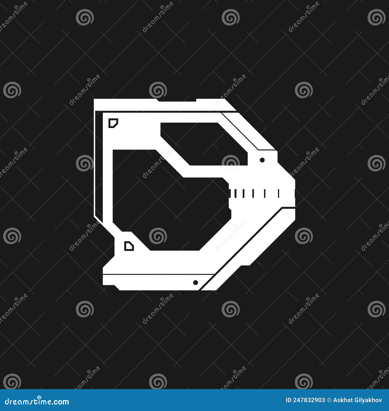 Cyberpunk Futuristic Arrow. Cyber Futuristic Design Element. Cyber Tech ...