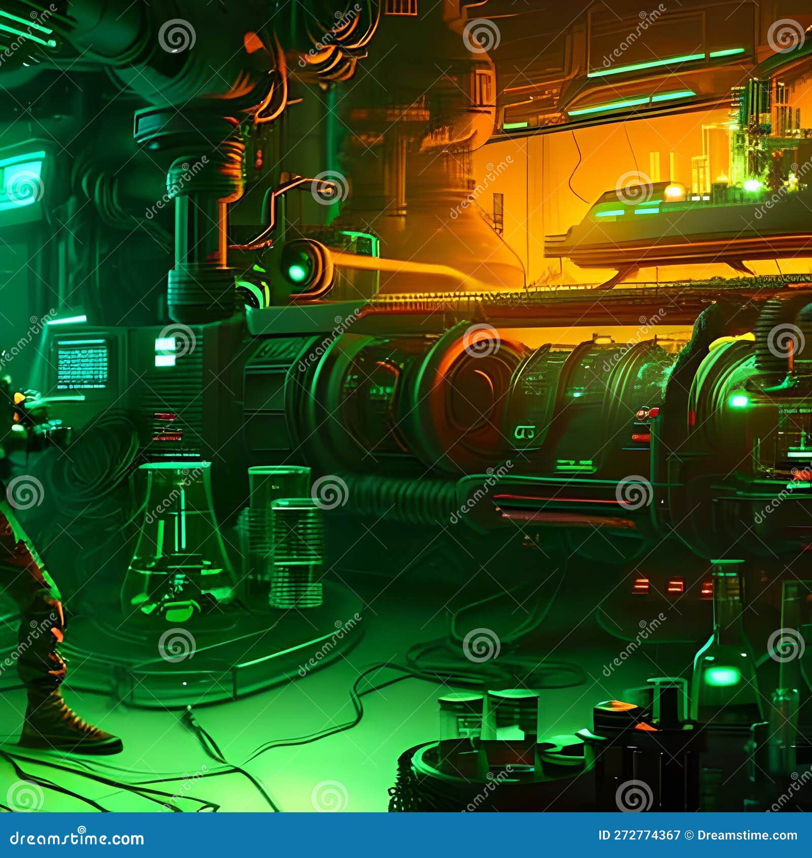 Cyberpunk Futuristic Power Plant Futuristic Power Station Next ...