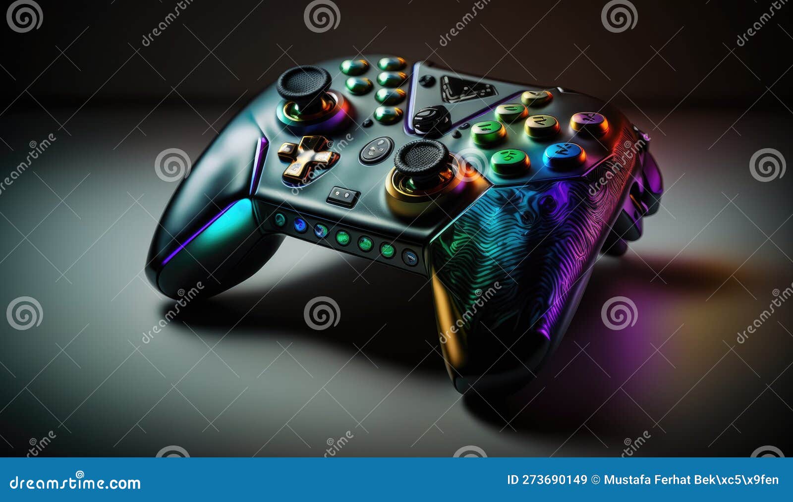 Cyberpunk Gaming Controller Joystick, Gamepad Illustration ...