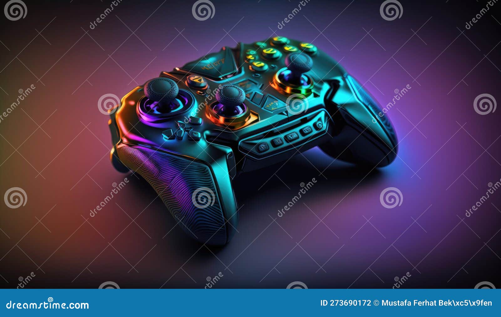Cyberpunk Gaming Controller Joystick, Gamepad Illustration ...