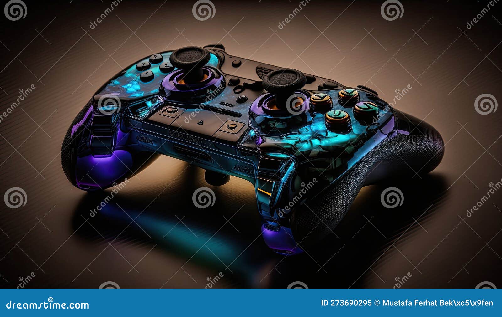 Cyberpunk Gaming Controller Joystick, Gamepad Illustration ...