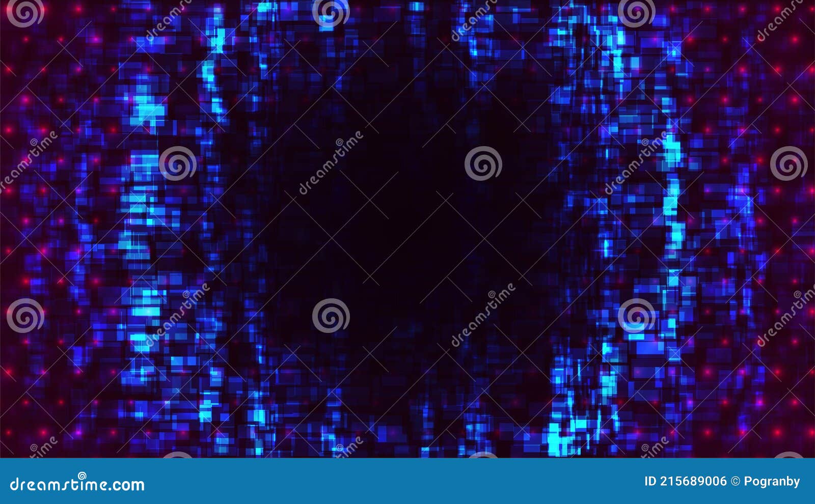 Cyberpunk Glitch Background. Digital Distortion Pattern. Vertical Neon ...
