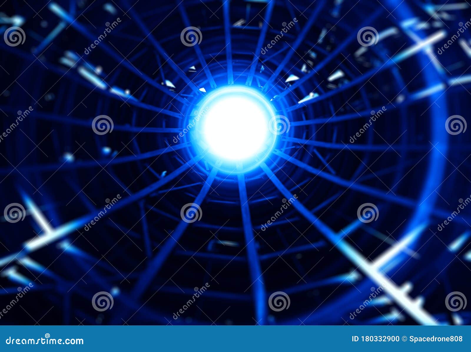 Cyberpunk Glowing Blue System Core Background Stock Photo - Image of ...