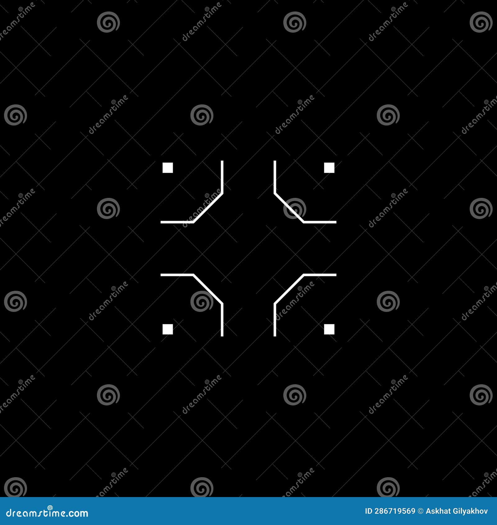 Cyberpunk GUI Target, Futuristic HUD. Stock Vector - Illustration of ...