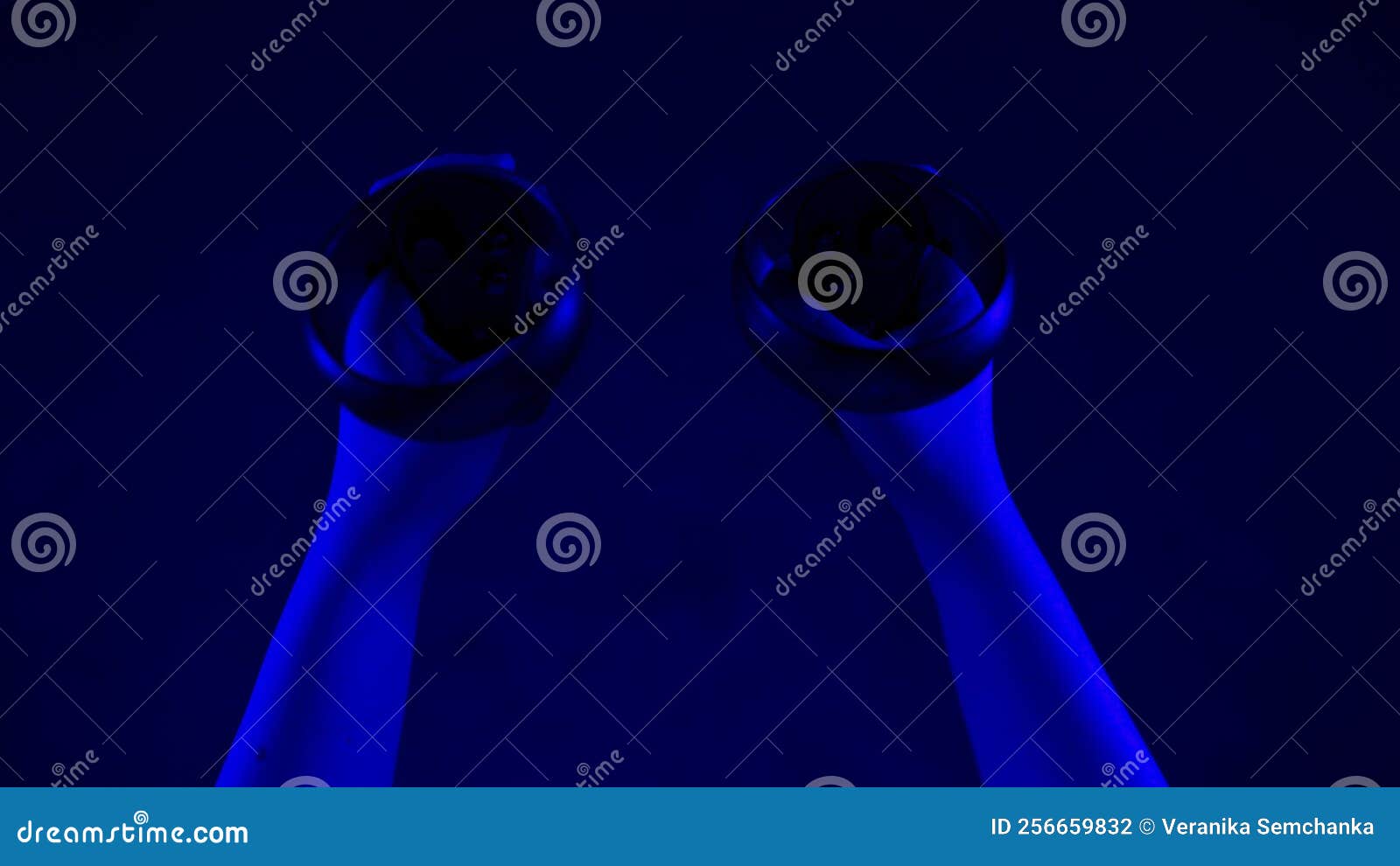 Cyberpunk Hands Playing Vr Blinking Light Closeup. Gamer Arms Using ...