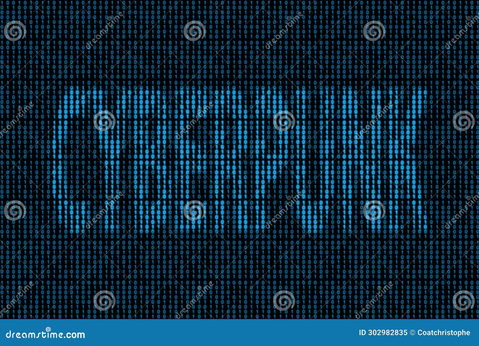 Cyberpunk Hidden in Binary Code Stock Illustration - Illustration of ...