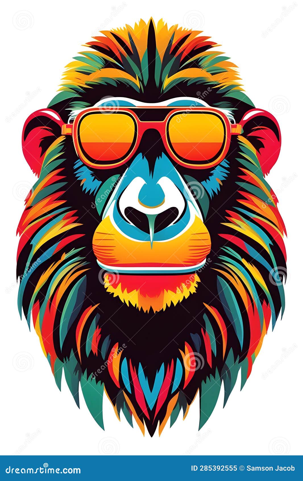 Cyberpunk Monkey With Futuristic Armor And Cyber Enhancements Royalty ...