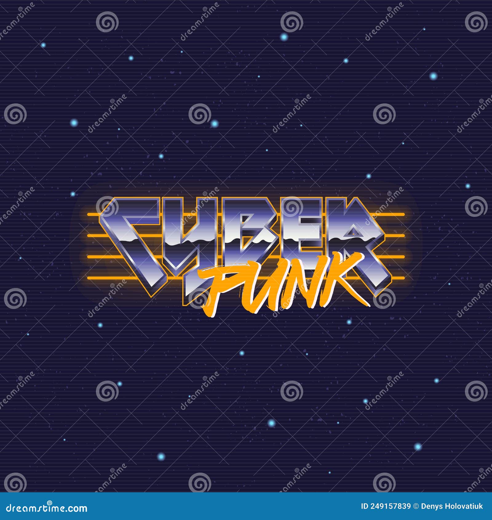 Cyberpunk Retro Futurism Concept Cartoon Vector | CartoonDealer.com ...