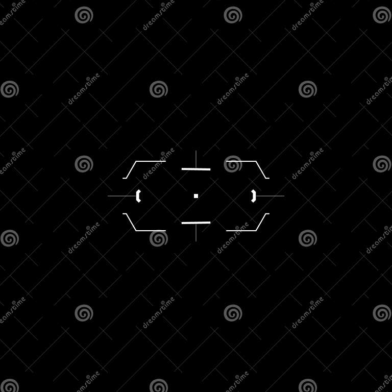 Cyberpunk Style Element. Futuristic Rectangle Cyber Aim Stock Vector - Illustration of tech ...