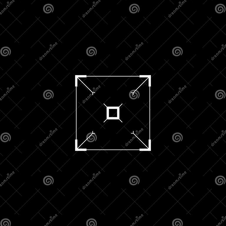 Cyberpunk Style Rectangle Target. Futuristic GUI Square Reticle Stock ...