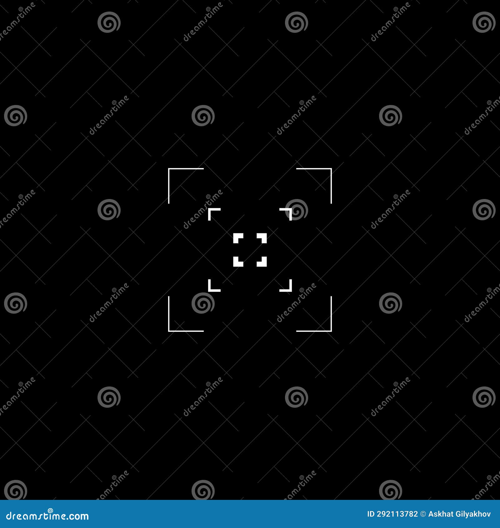 Cyberpunk Style Square Target. Futuristic Tech GUI Rectangle Target ...