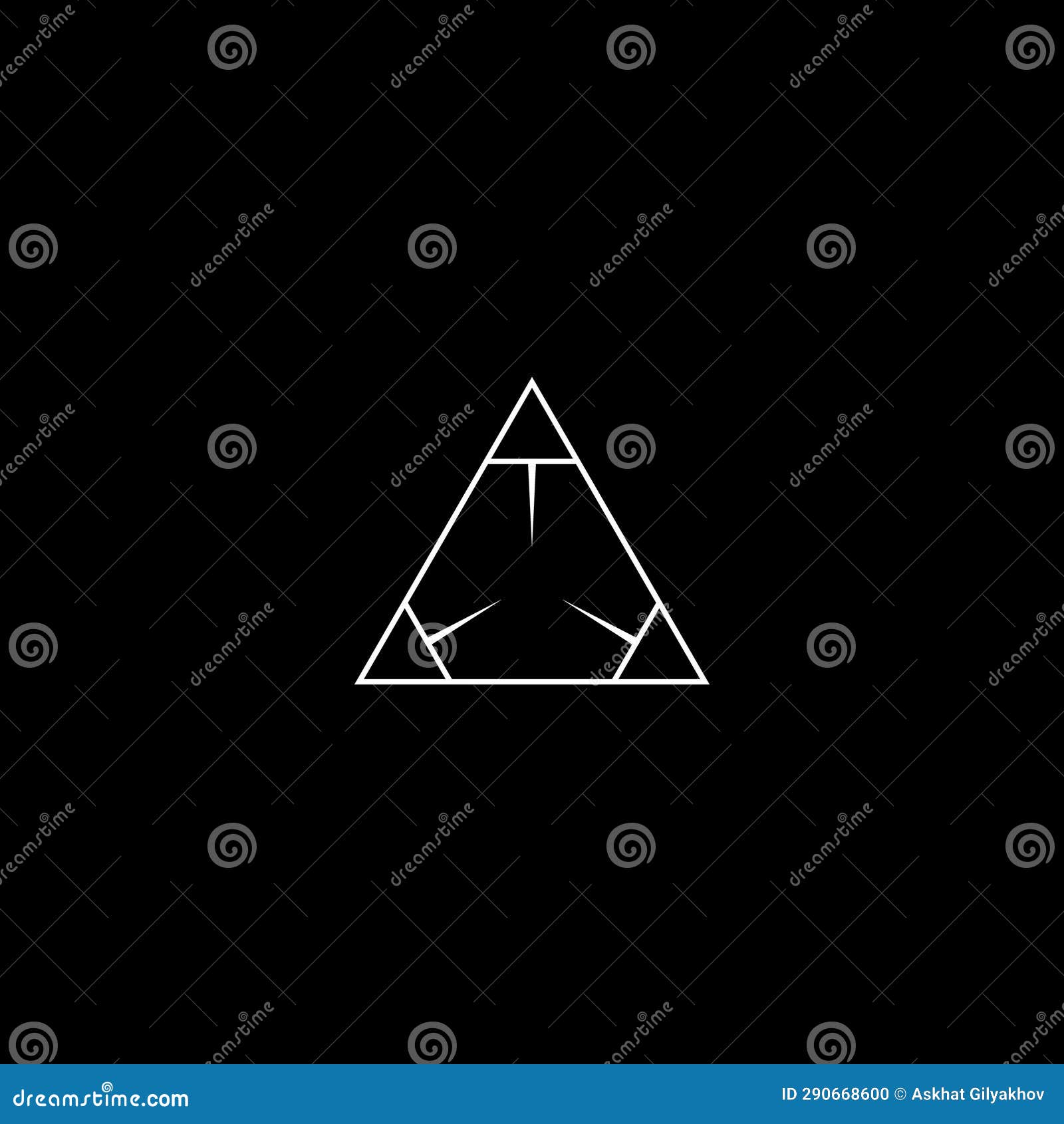 Cyberpunk Style Triangle HUD Target. Futuristic GUI Triangle Target ...