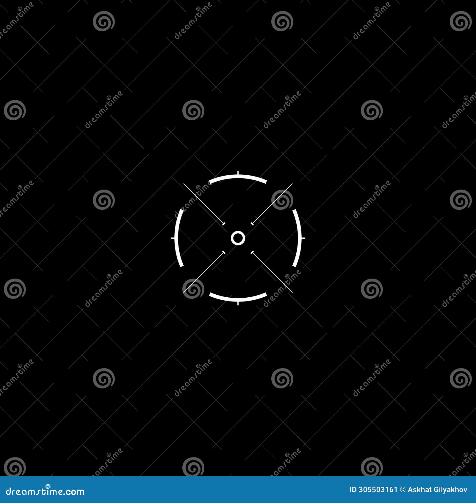 Cyberpunk Target, HUD Aim, Cyber Sight Stock Vector - Illustration of ...