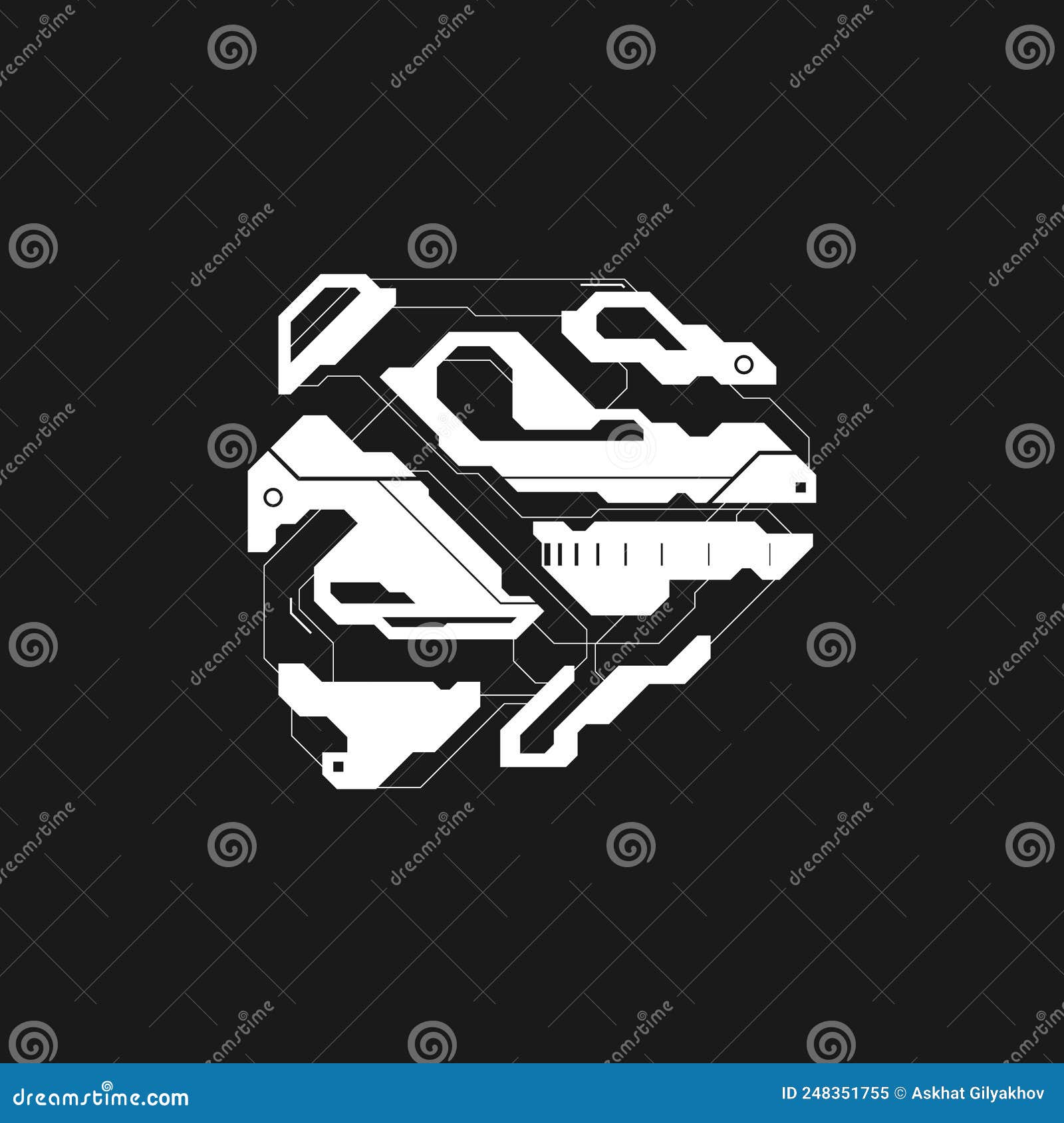 Aim Pointer Ui. HUD Futuristic Target Radar Frame, Military Weapon ...