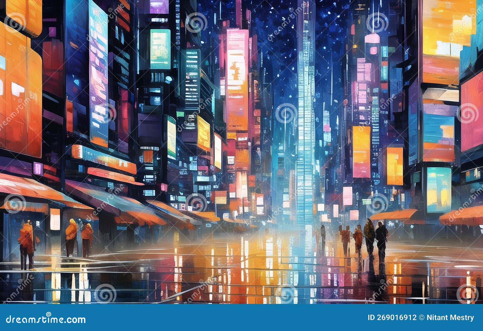 Futuristic Modern Cyberpunk Design, Stunning Lavish Cityscape ...