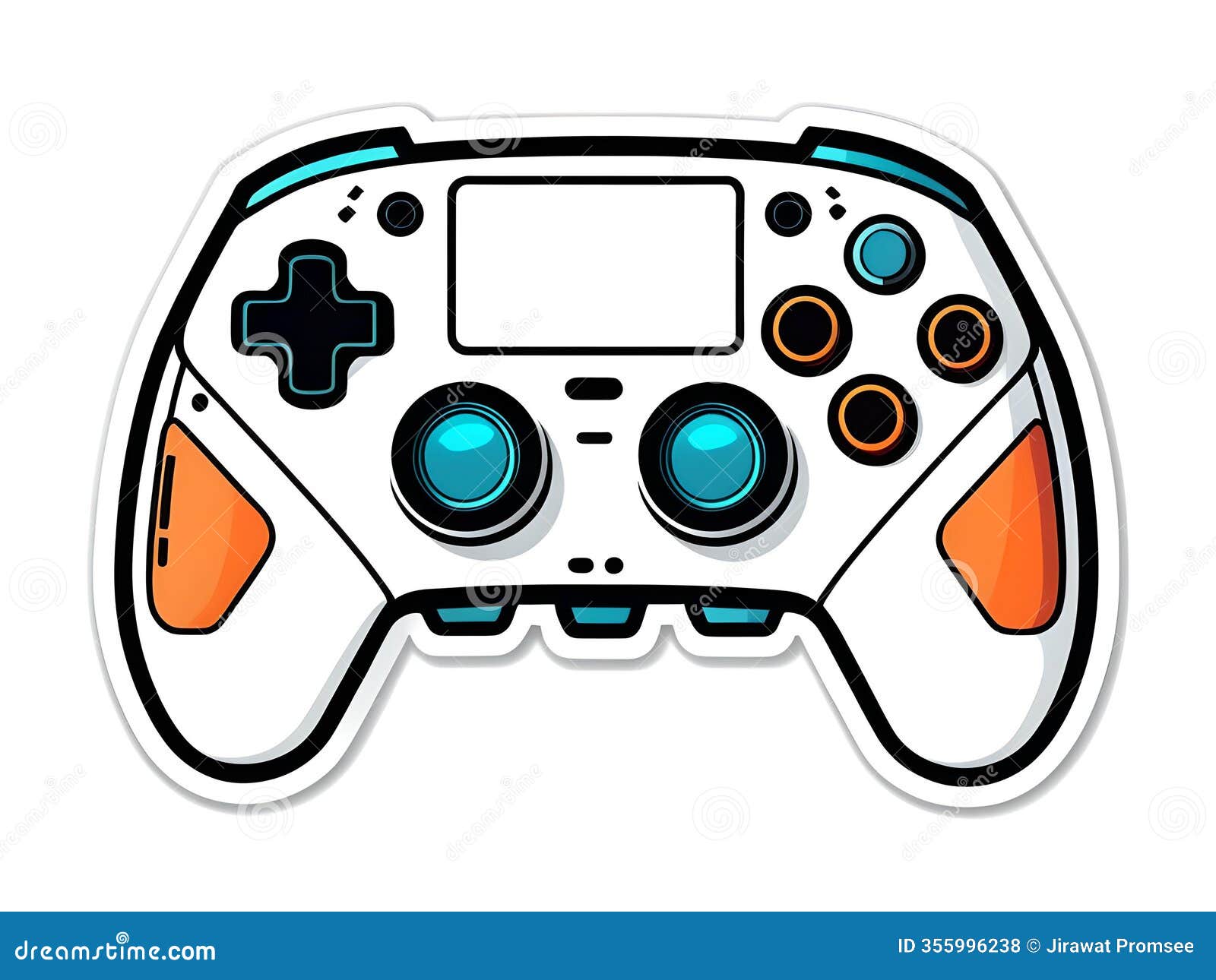 Cyberpunk Virtual Reality Game Controller Sticker Vector Design Stock Illustration ...