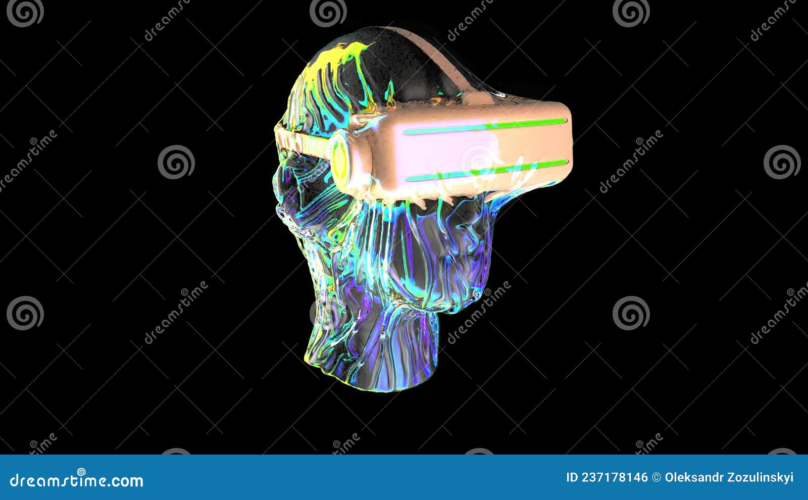 Cyberpunk Virtual Reality Glasses Augmented Reality. Future Technology ...