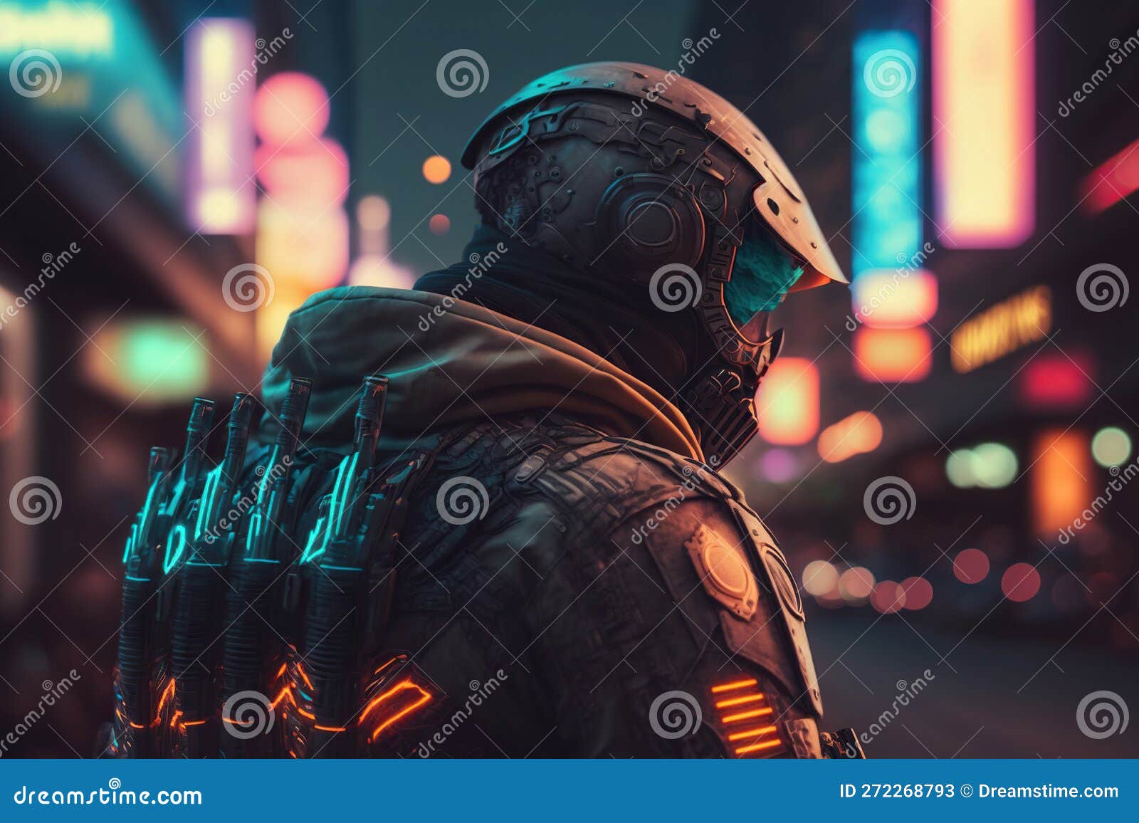 Cyberpunk Tactical Body Shield Royalty-Free Stock Photo | CartoonDealer ...
