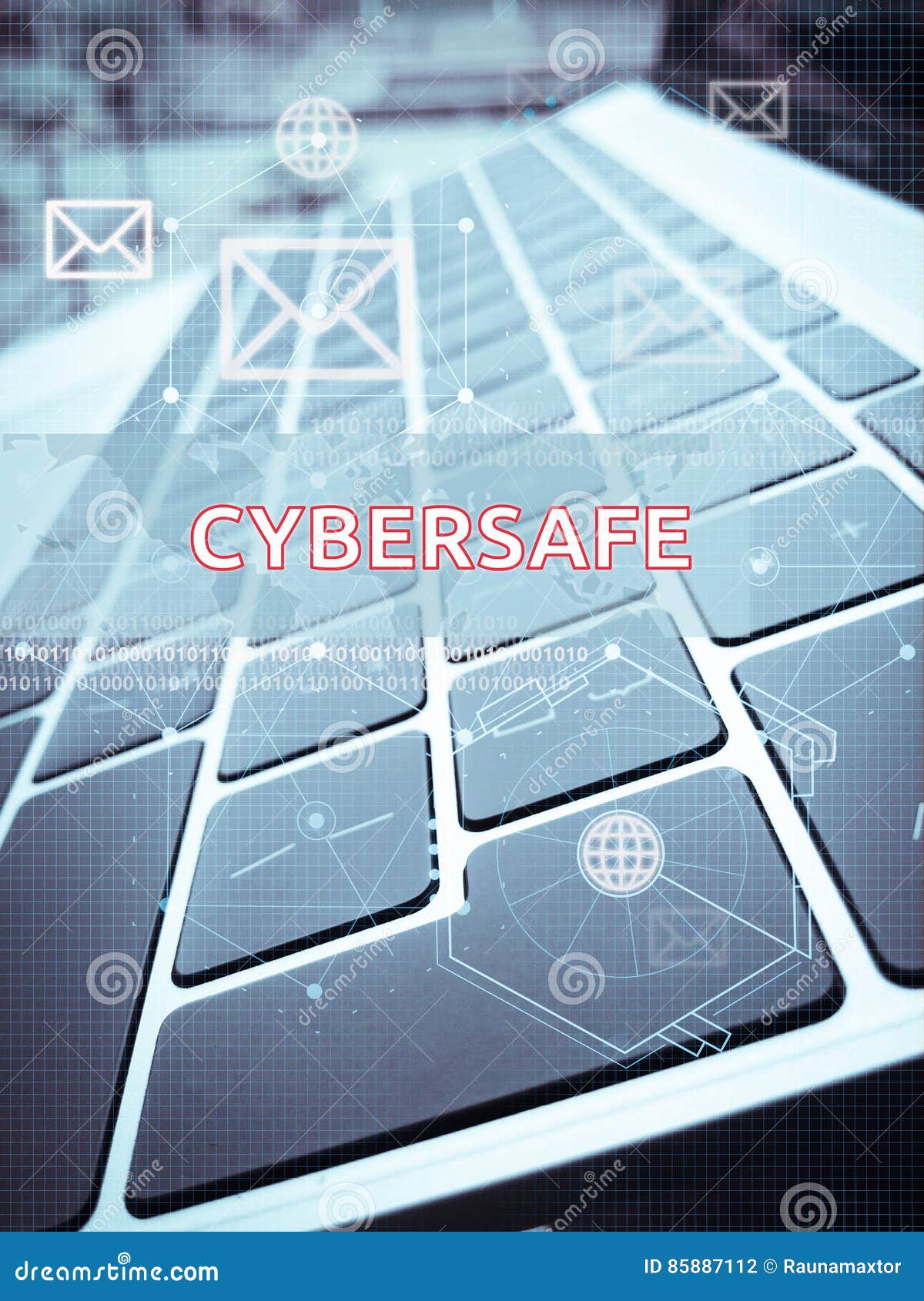 CYBERSAFE, Digital Business and Technology Concept Stock Photo - Image ...