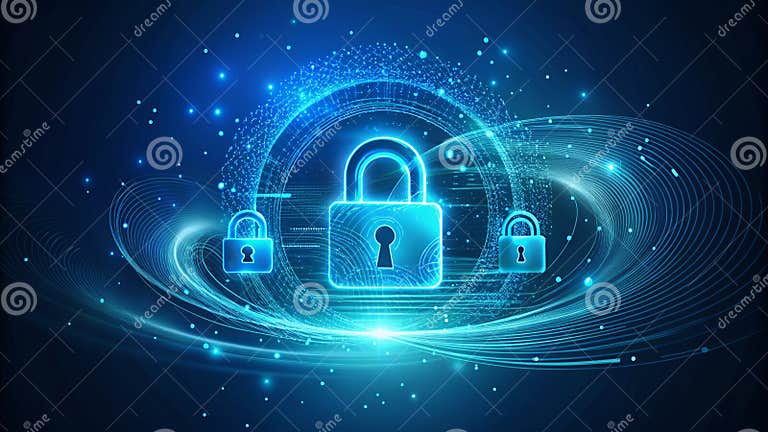 Cybersecurity: Abstract Digital Visuals Stock Illustration ...