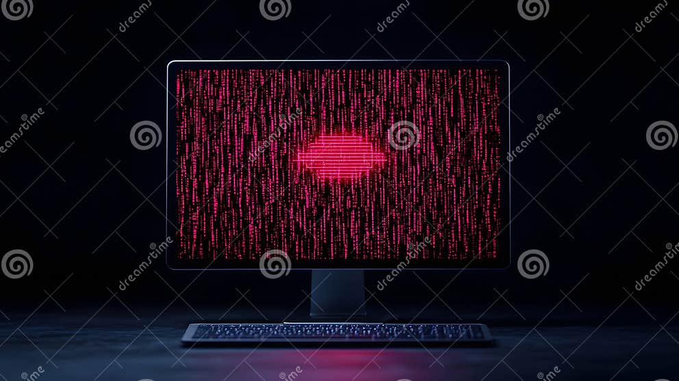 Cybersecurity Alert: Monitoring System Under Threat with Red Warning ...