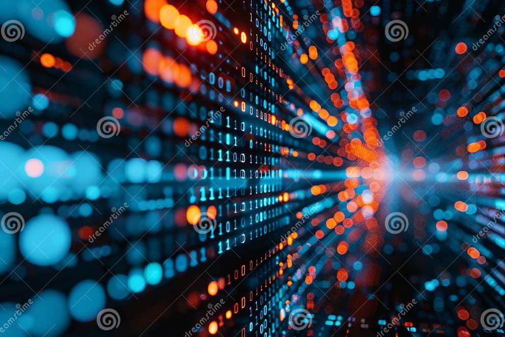 Cybersecurity Analytics Digital Data Tech Scene Dawn Light Clear View ...