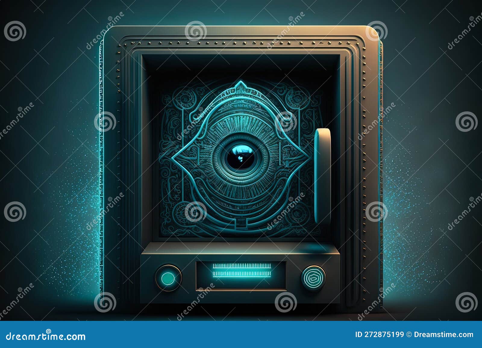 Cybersecurity Avatar Concept. Head of the AI. Security on the Internet ...