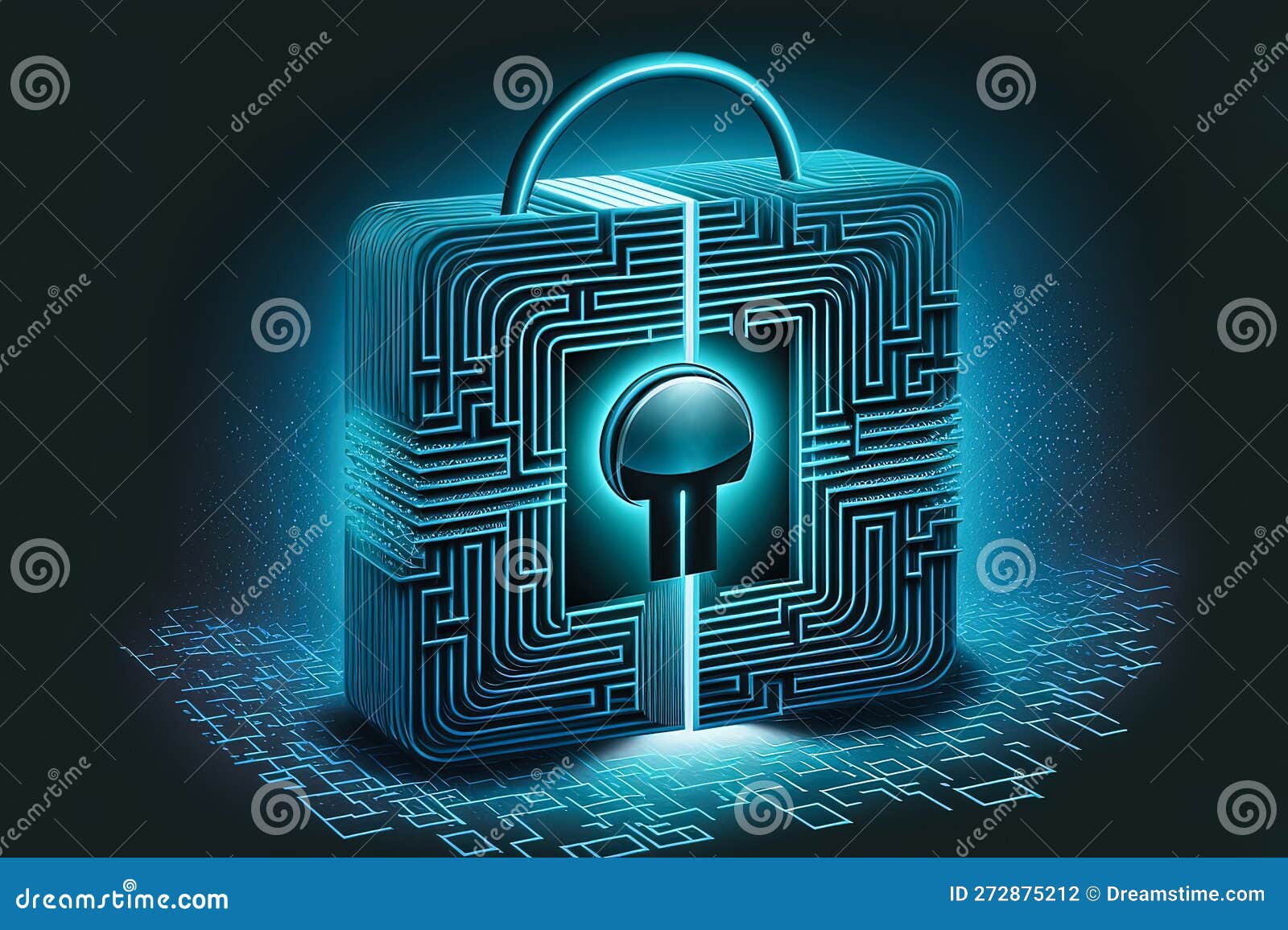 Cybersecurity Avatar Concept. Head of the AI. Security on the Internet ...