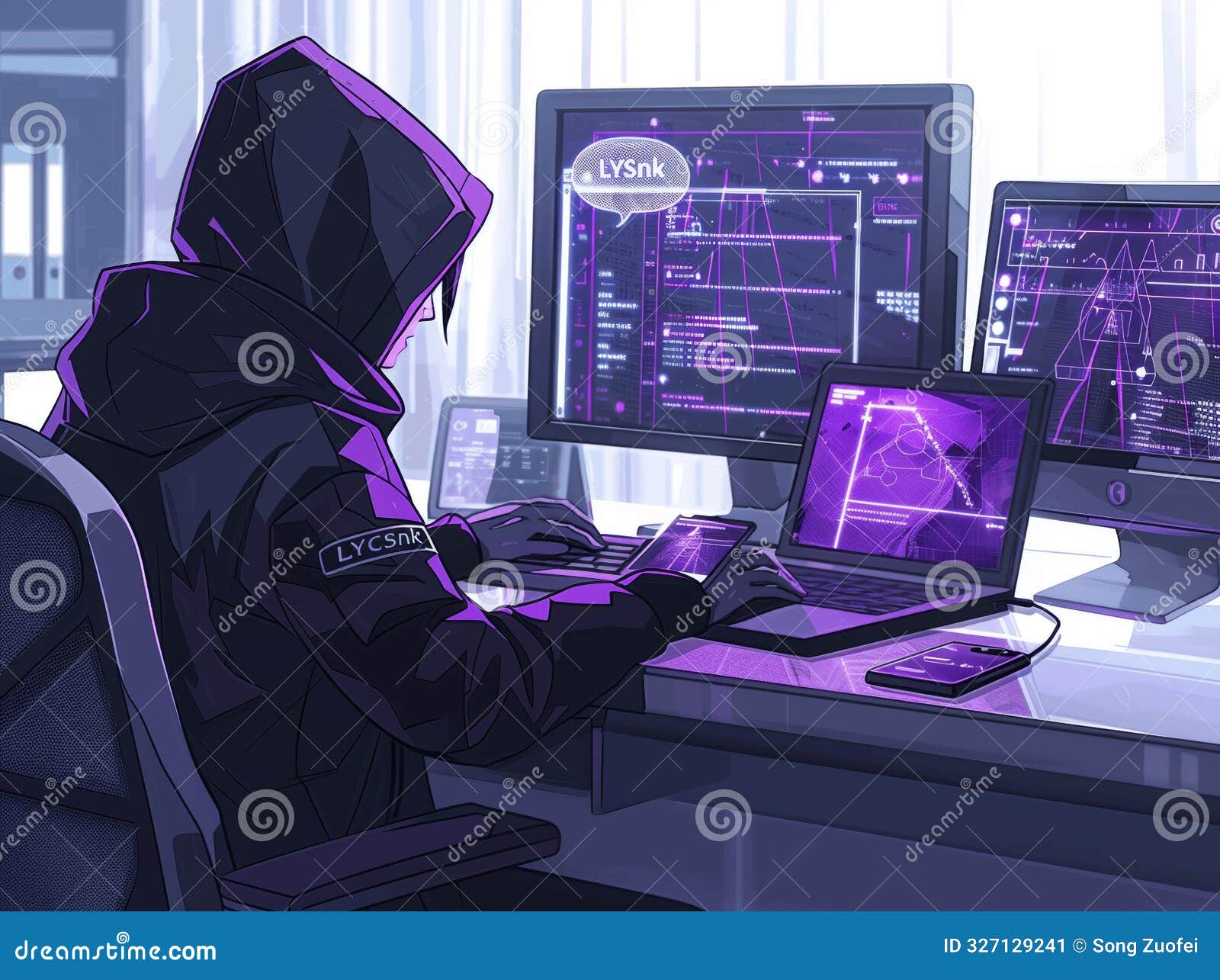 Cybersecurity Awareness: Hacker Attack on Digital Banking Data Stock ...