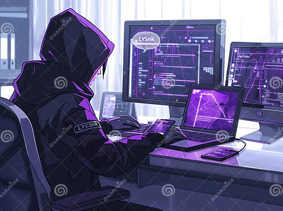 Cybersecurity Awareness: Hacker Attack on Digital Banking Data Stock ...