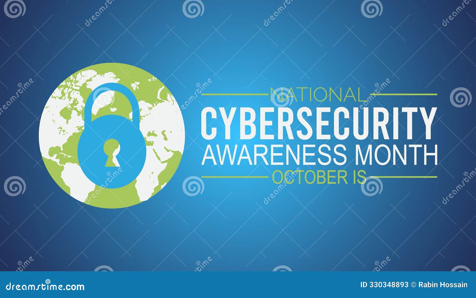 Cybersecurity Awareness Month is Observed Every Year on October. Stock ...