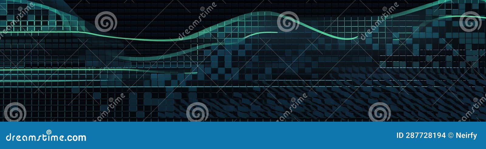 Cybersecurity Background Pattern in Banner Form Stock Illustration ...