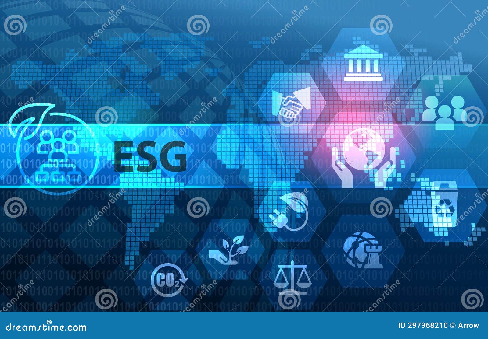 ESG Environmental Social Governance Background Stock Illustration ...