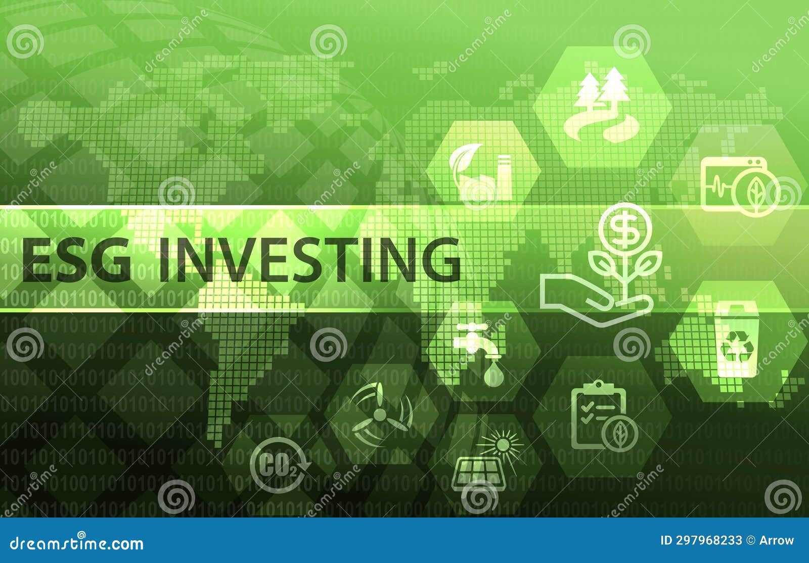 ESG Investing Environmental Social Governance Background Stock ...