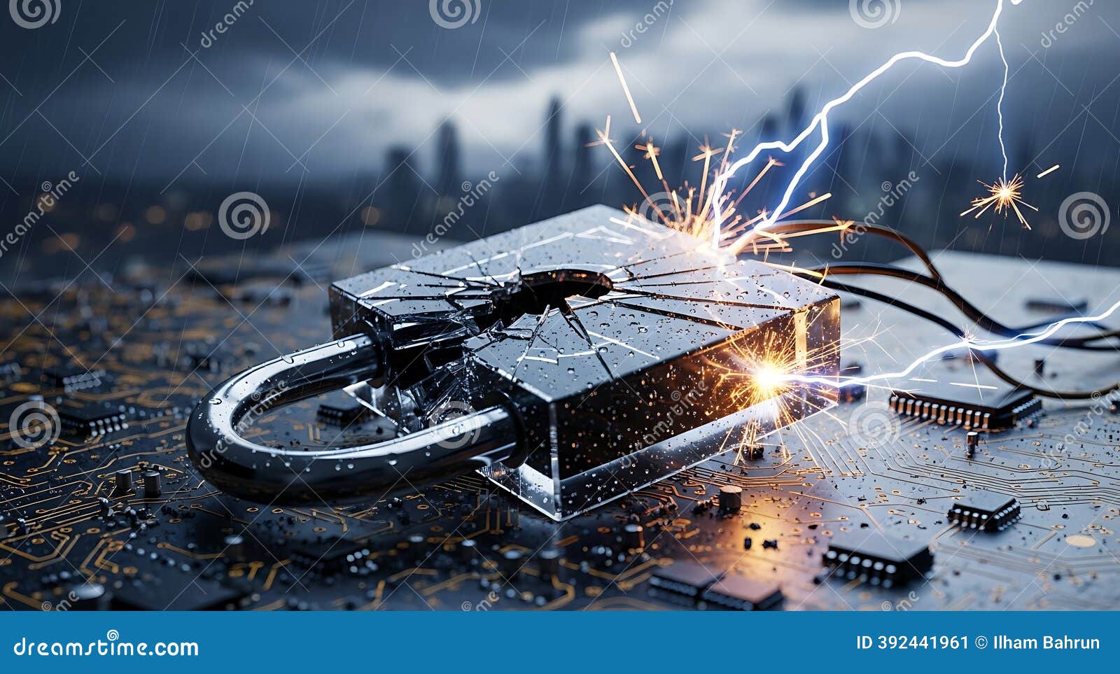 Cybersecurity Breach Warning With SYSTEM HACKED Alert On A Computer ...