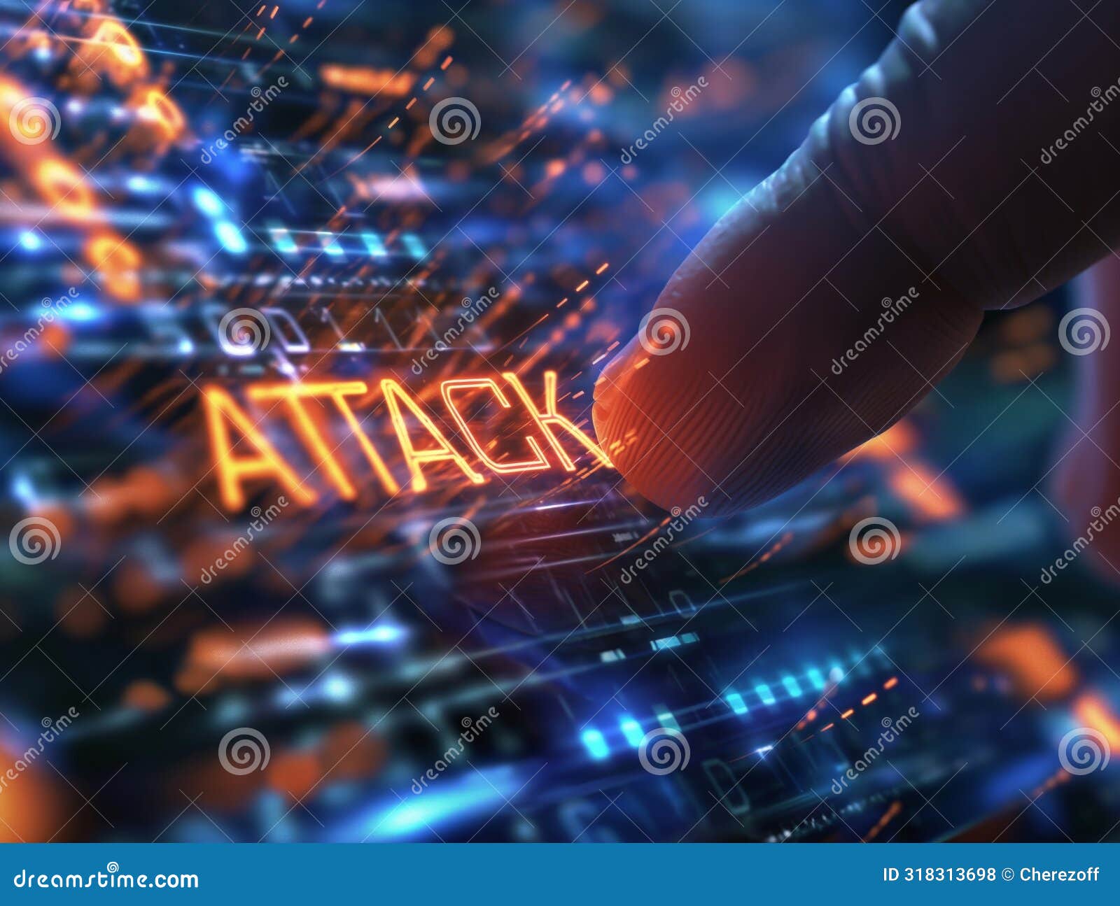 Cybersecurity Breach Concept Stock Illustration - Illustration of ...