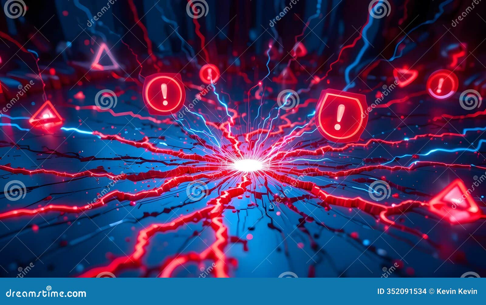 Cybersecurity Breach: Digital Chaos & Warning Signs. Generative AI ...