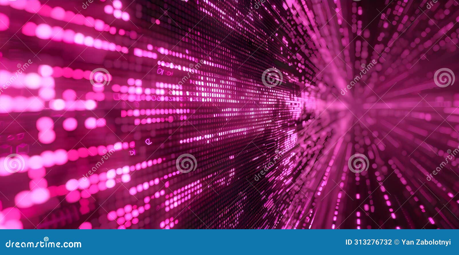 Digital Leak: Cracked Screen Exposing Binary Secrets. Concept ...