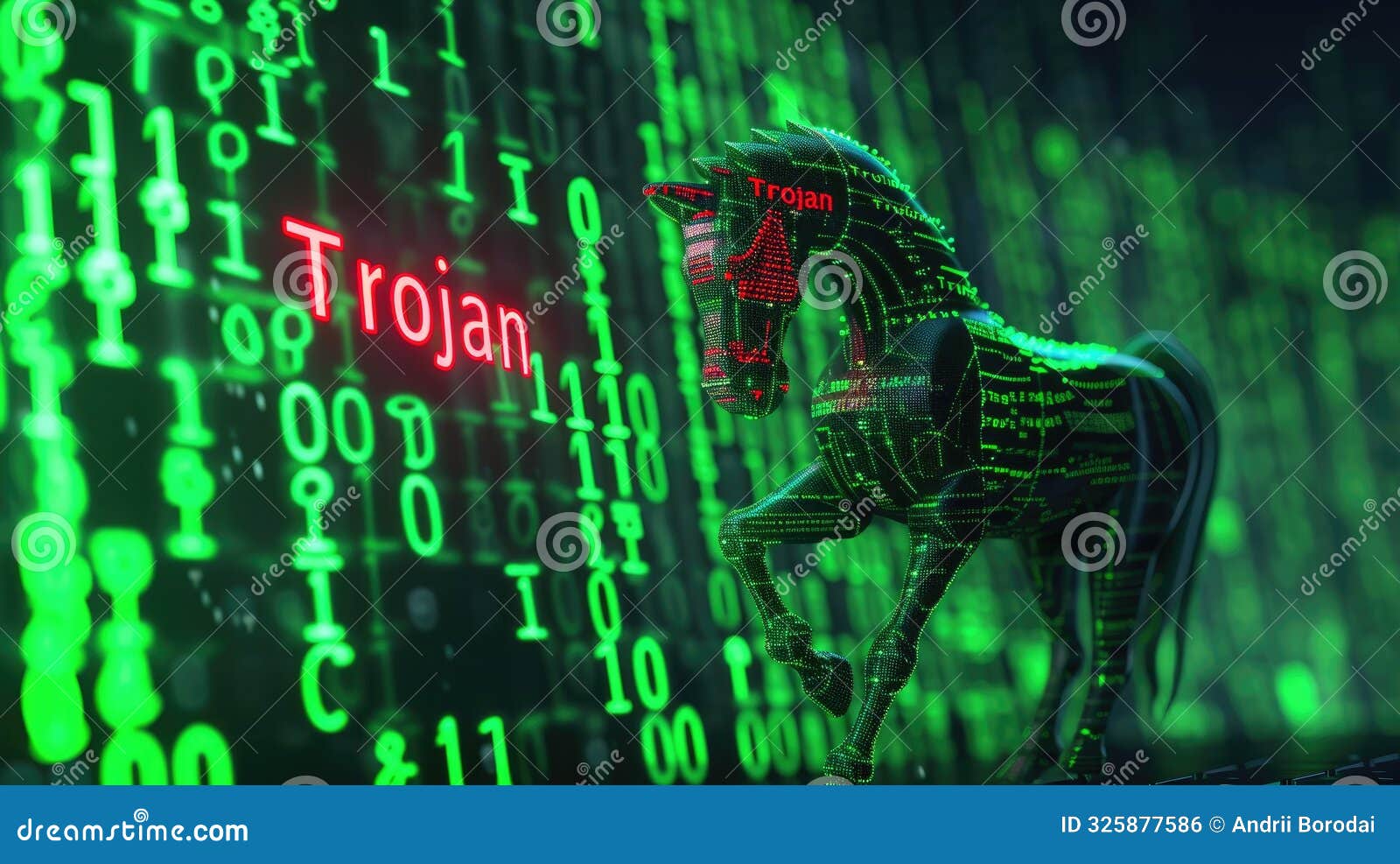 Cybersecurity Breach Warning Sign. Cyber Security. Stock Illustration ...