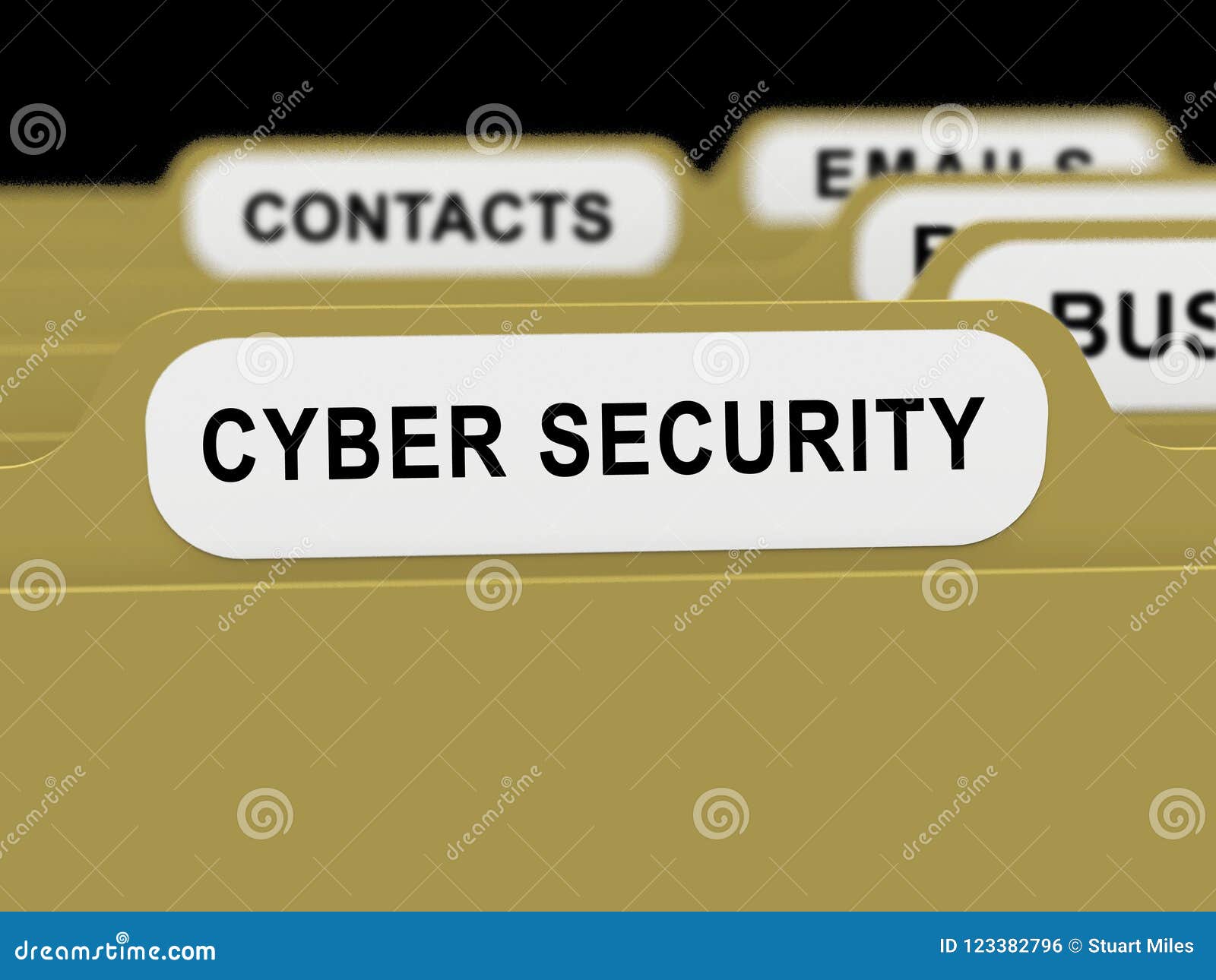 Cybersecurity Business Cyber Security Manager 3d Rendering Stock ...