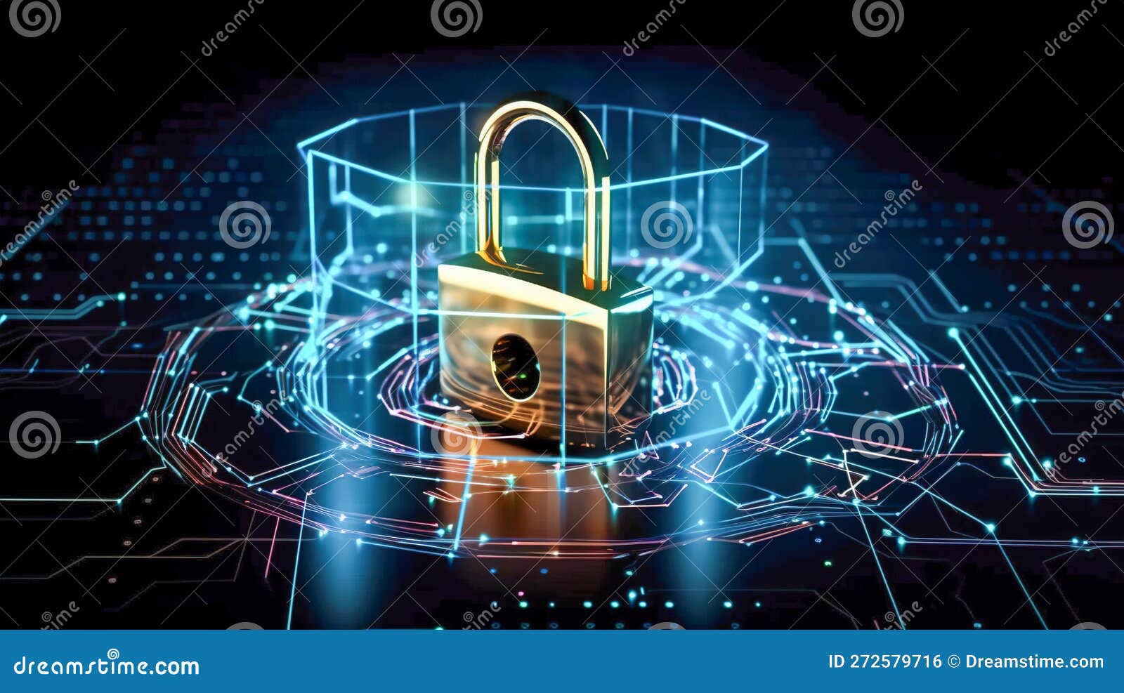 Cybersecurity: Circuit Board and Lock for Unauthorized Access ...