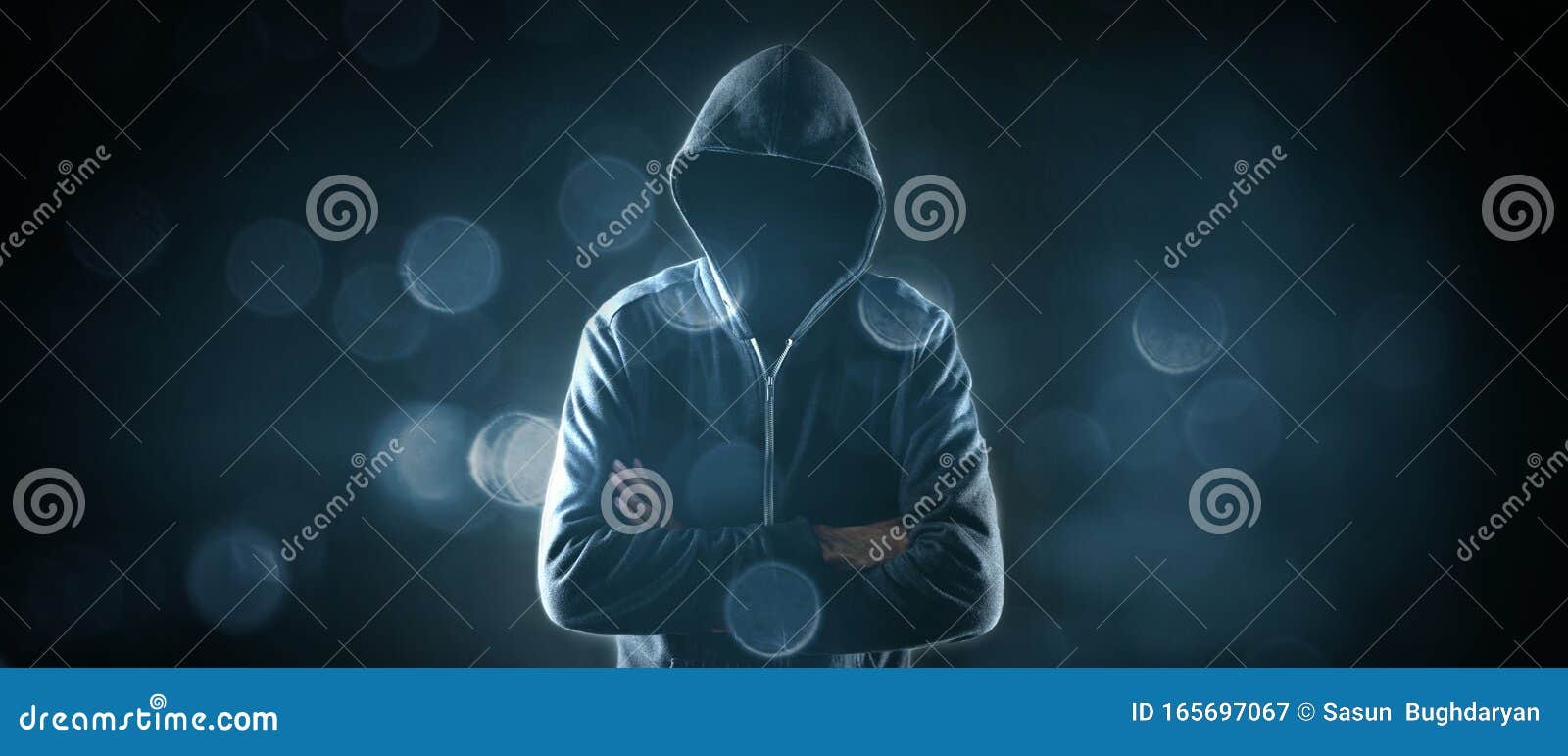 Cyber Security, Computer Hacker with Hoodie Stock Image - Image of male ...